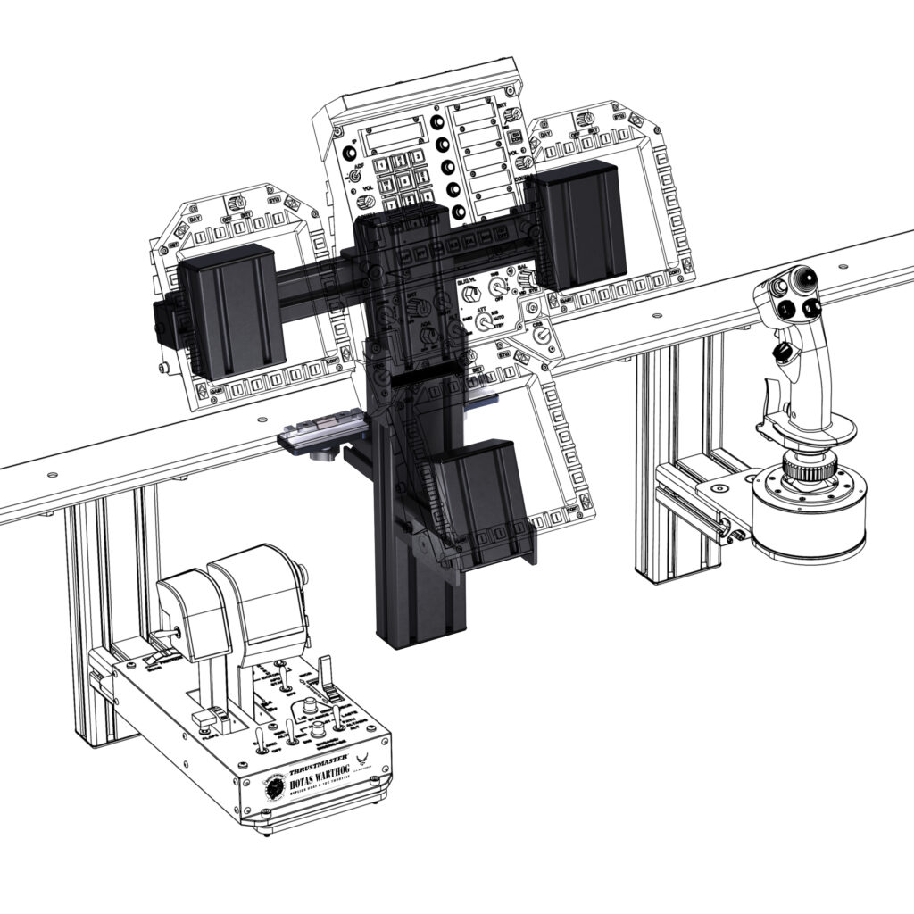 Joystick / HOTAS Rail Mount (Long Version) – MTSIM USA